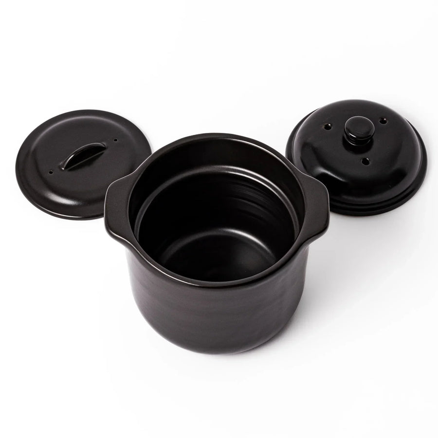 Black Microwave Rice Cooker with Double Lid – JOC Goods