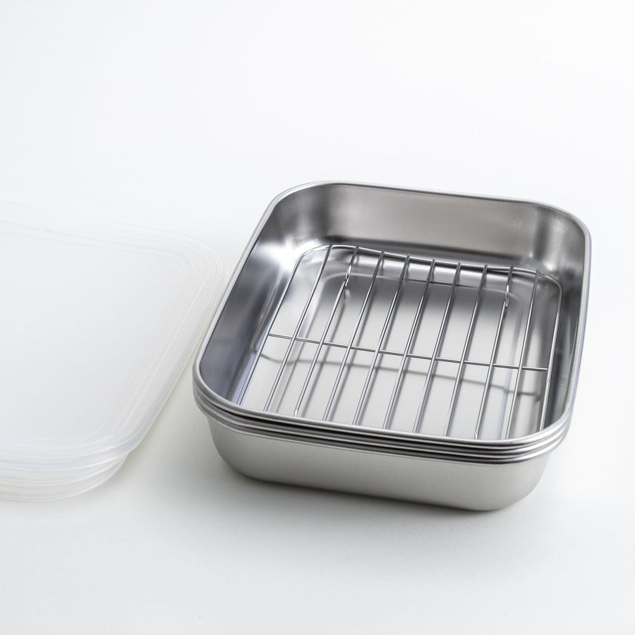 Premium Stainless Prep Trays – Perfect for Food Prep & Storage – JOC Goods