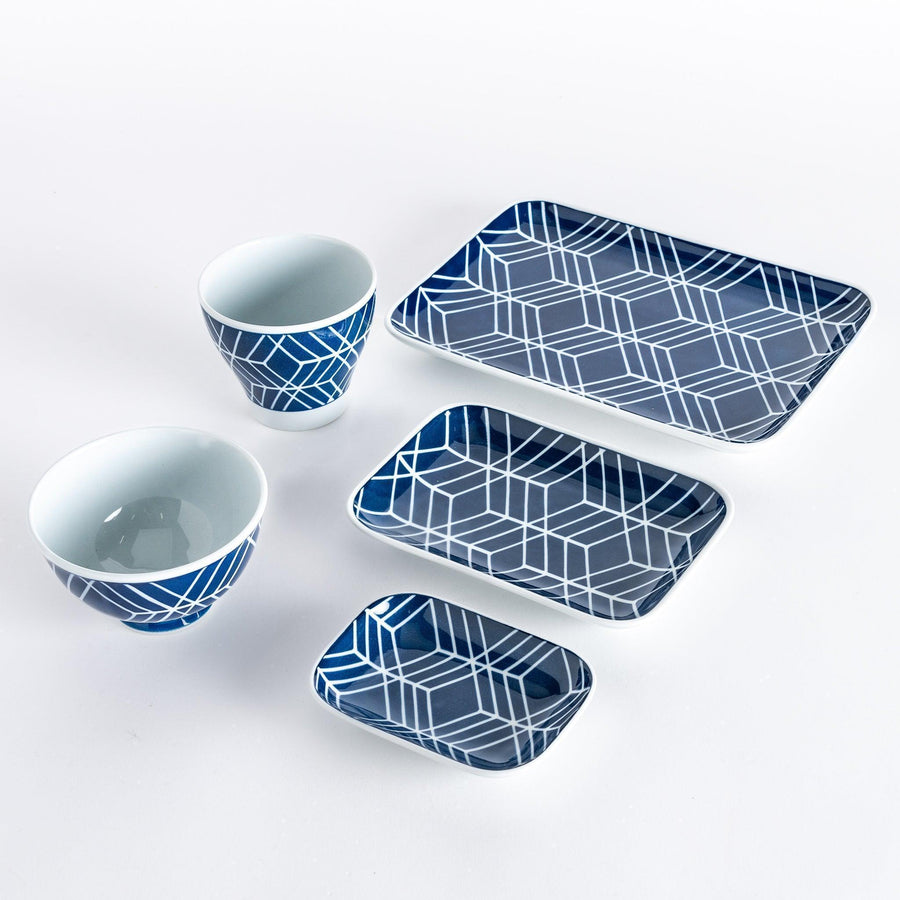 Modern Indigo Tile Rice Bowl – JOC Goods